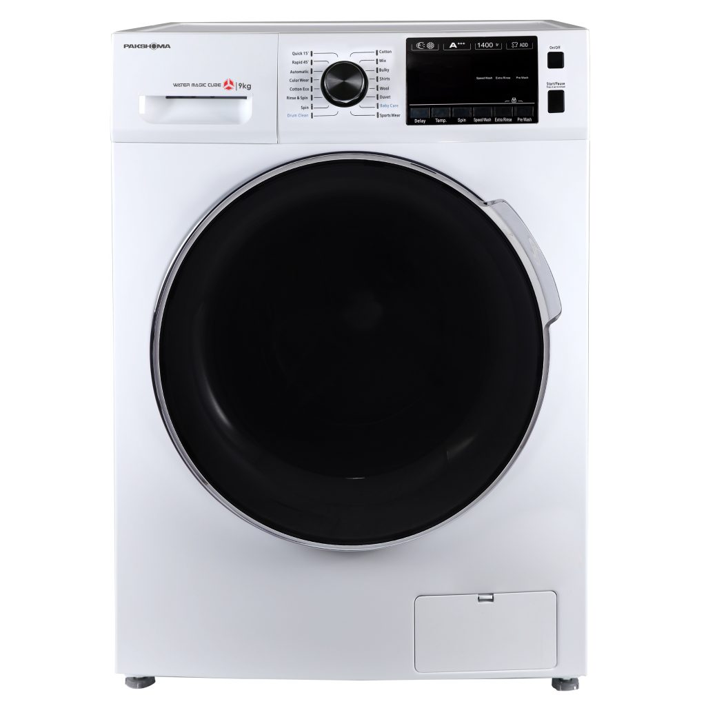 ماشین لباسشویی پاکشوما مدل TFU - 94438 WT ظرفیت 9 کیلوگرم - اصناف